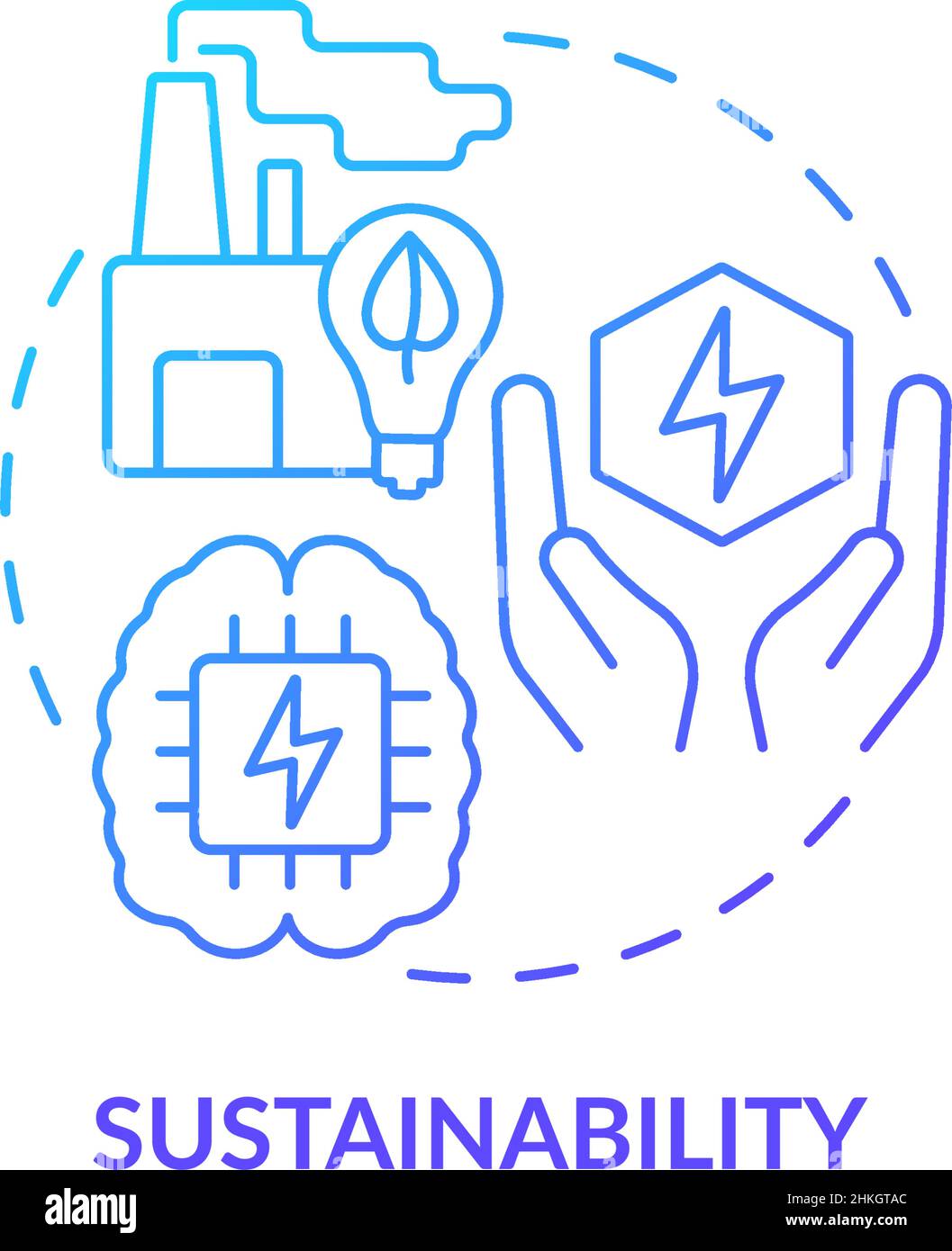 Sustainability blue gradient concept icon Stock Vector Image & Art - Alamy