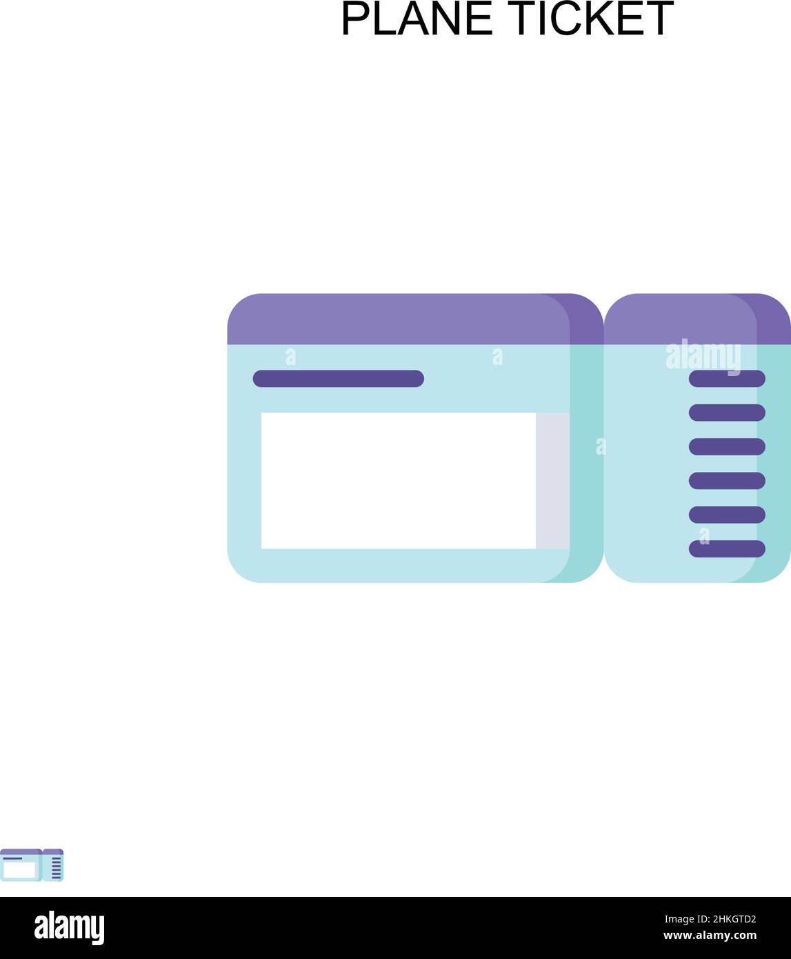 Plane ticket Simple vector icon. Illustration symbol design template ...