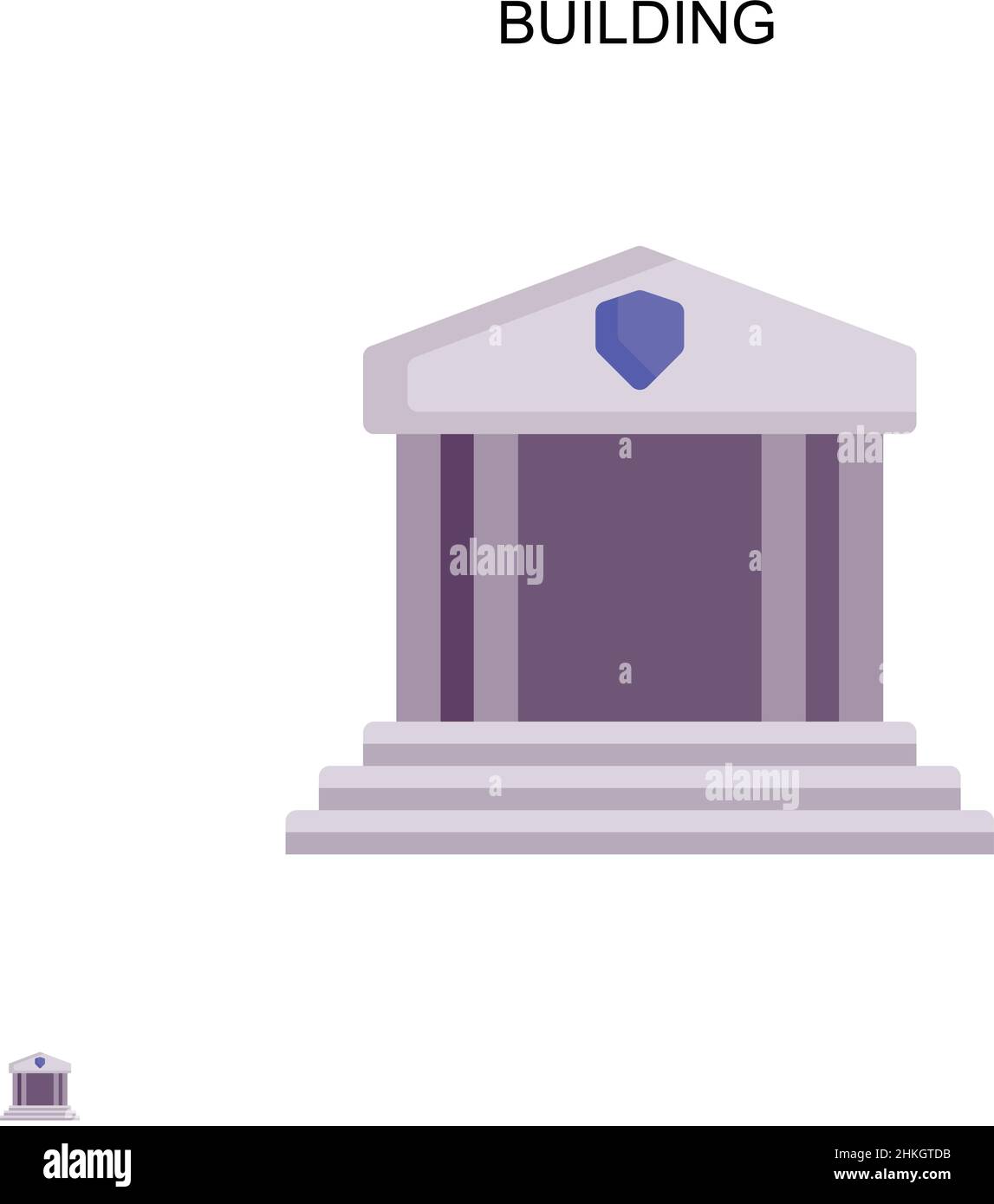 Building Simple vector icon. Illustration symbol design template for ...