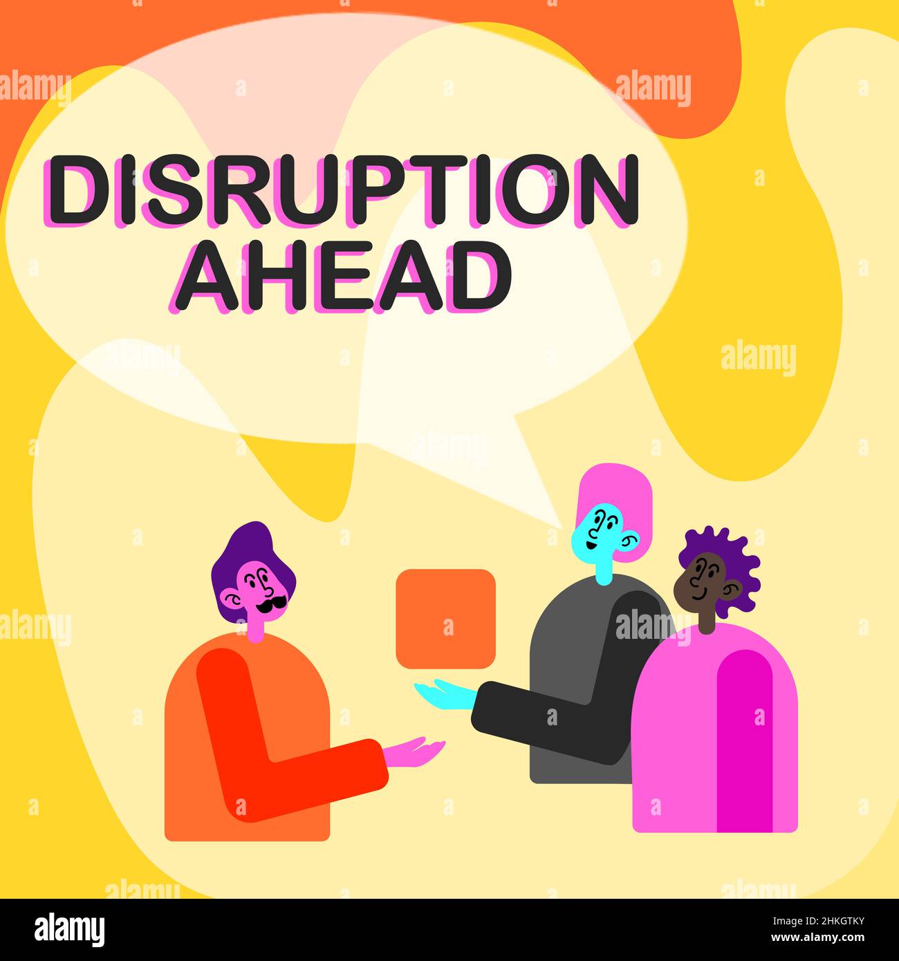 Conceptual display Disruption Ahead. Word Written on Transformation ...