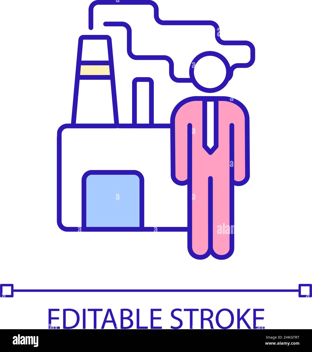 Factory owner RGB color icon Stock Vector Image & Art - Alamy