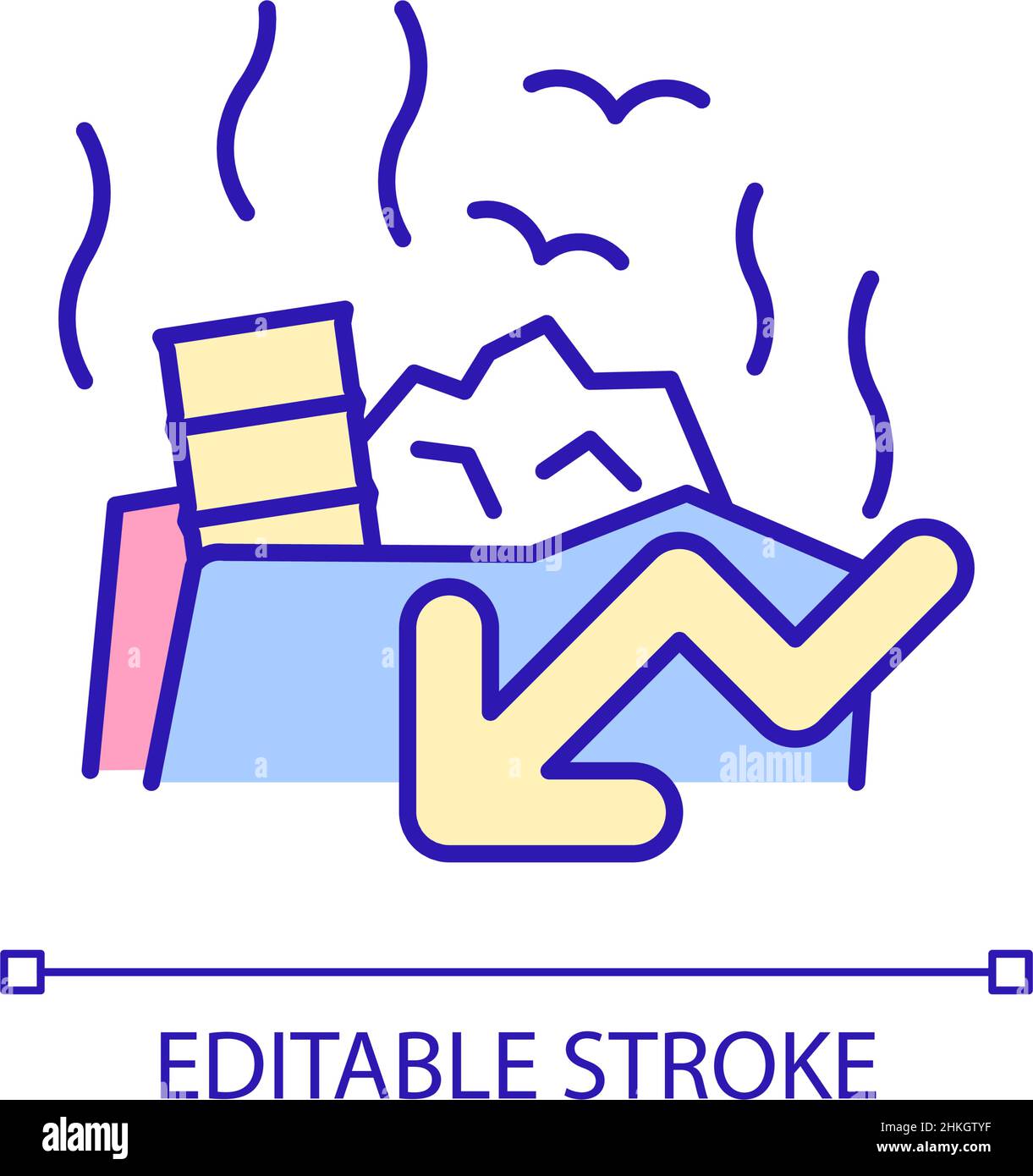 Waste disposal RGB color icon Stock Vector Image & Art - Alamy