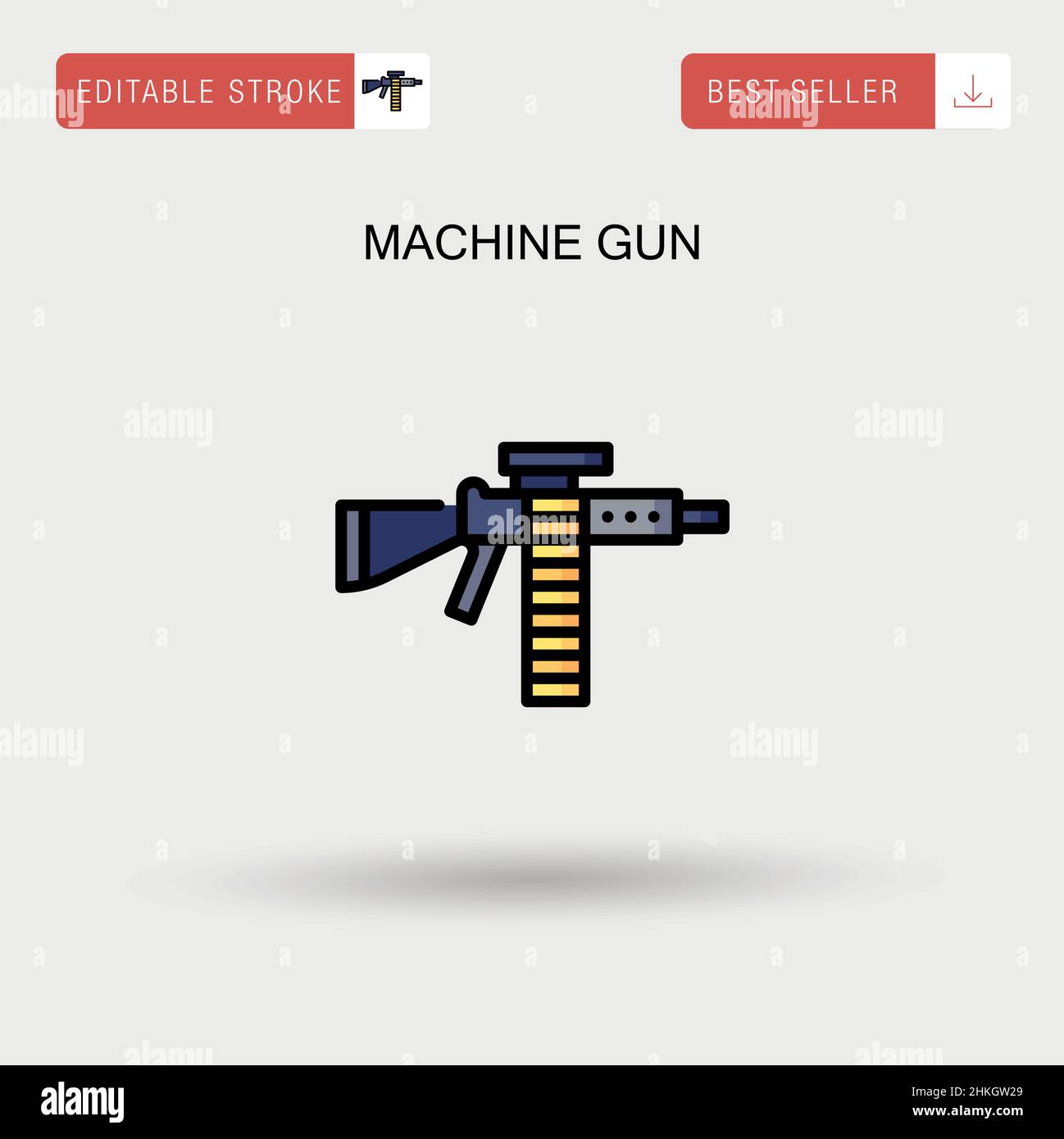 Machine gun Simple vector icon Stock Vector Image & Art - Alamy