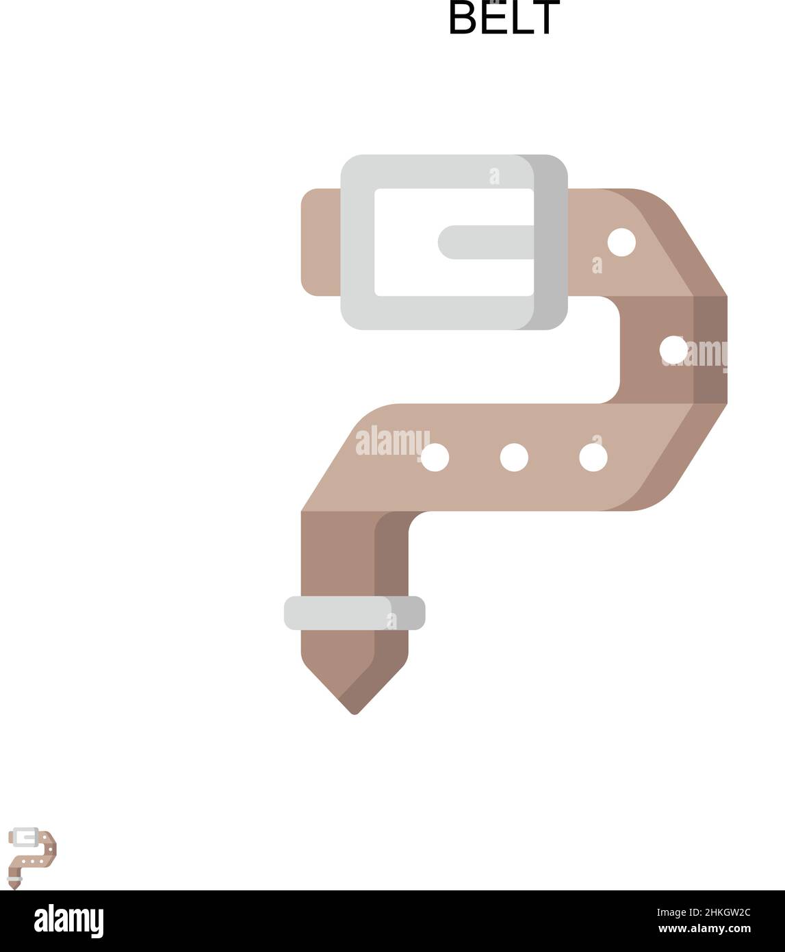 Belt Simple vector icon. Illustration symbol design template for web ...