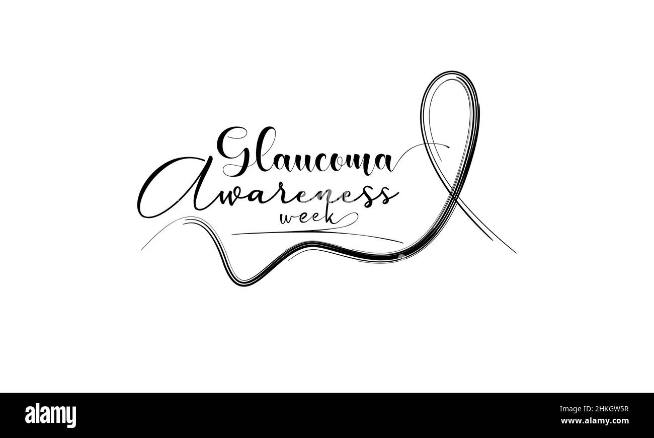 Glaucoma awareness week. Brush calligraphy style vector template design ...