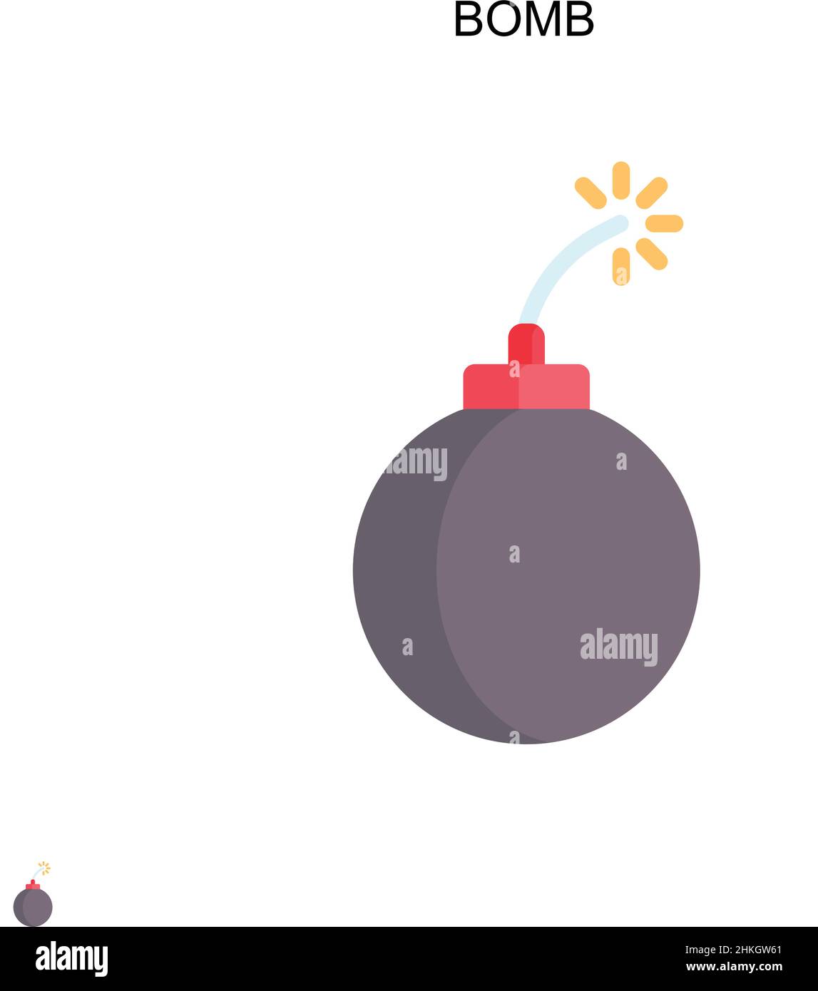 Bomb Simple vector icon. Illustration symbol design template for web ...