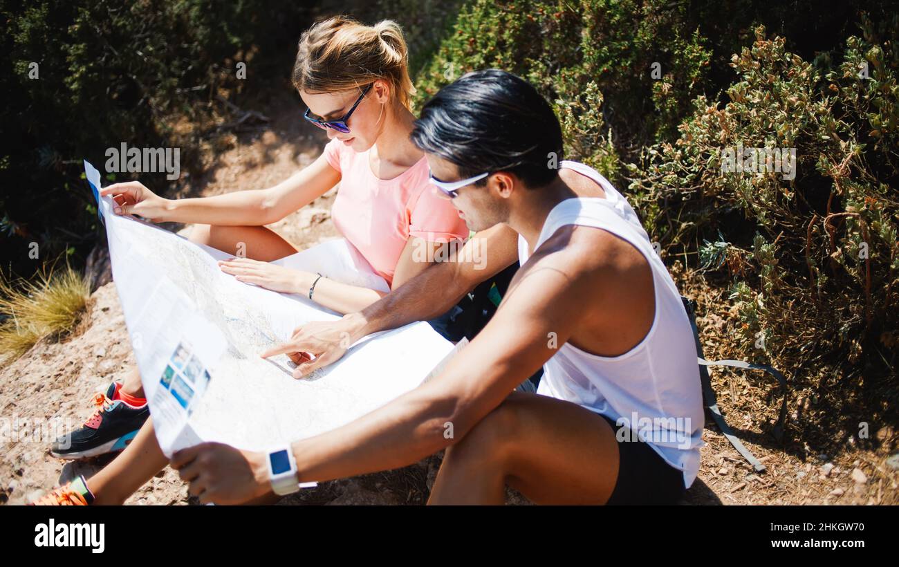 Studying map hi-res stock photography and images - Alamy