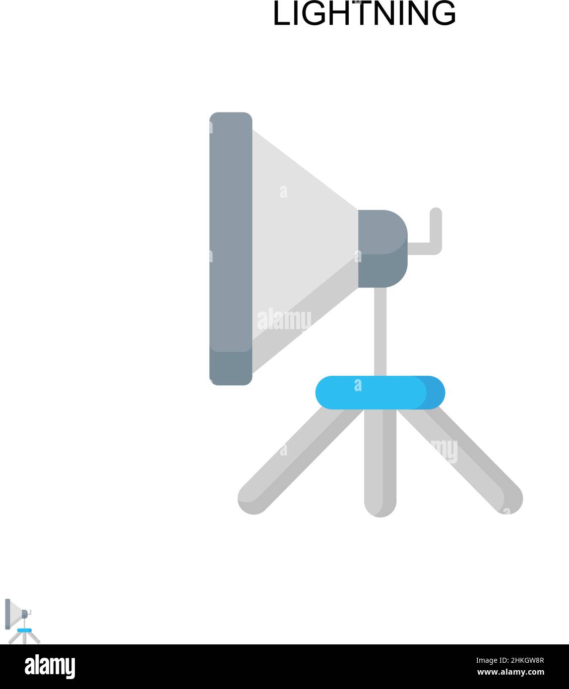 Lightning Simple vector icon. Illustration symbol design template for ...