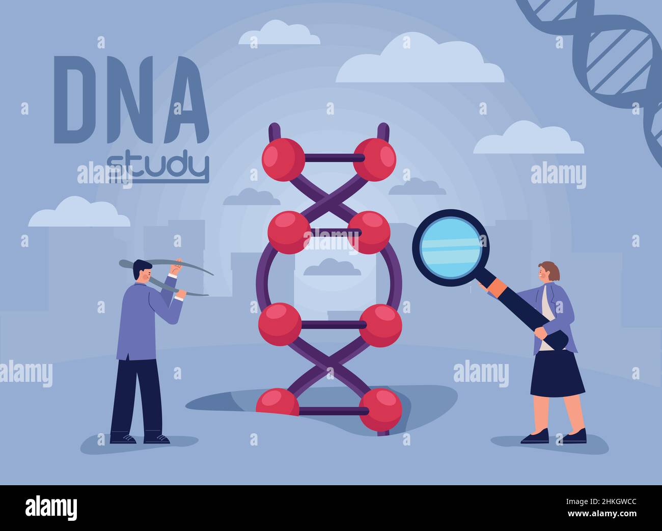 dna study lettering with scientists Stock Vector Image & Art - Alamy