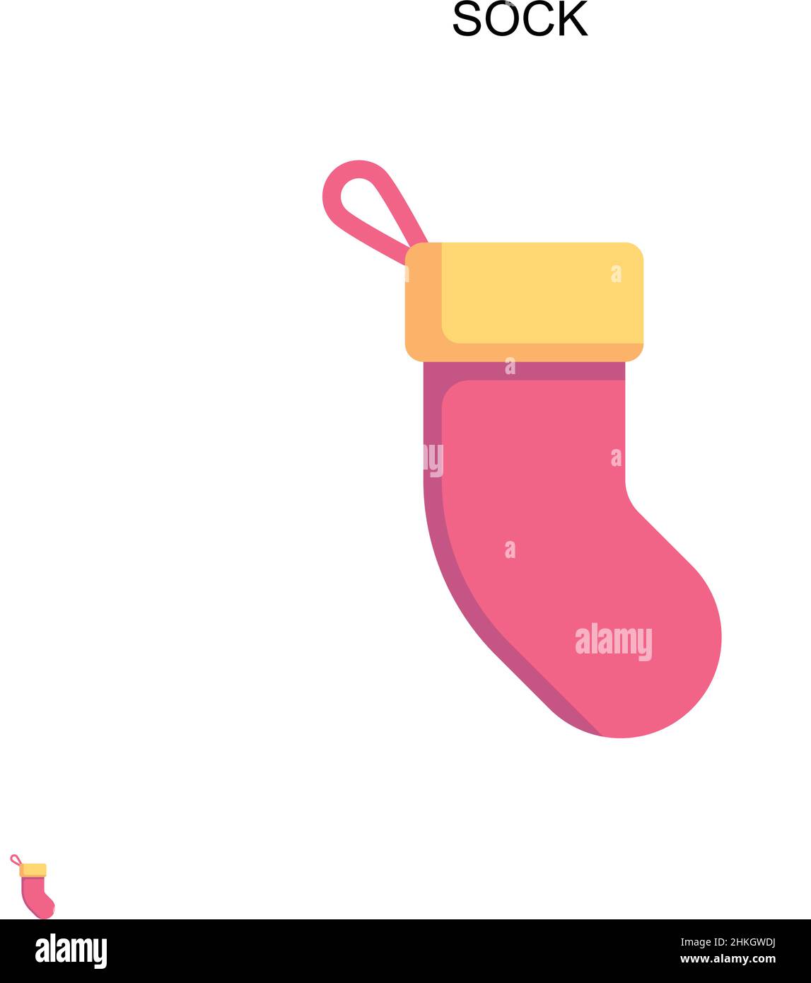 Sock Simple vector icon. Illustration symbol design template for web ...