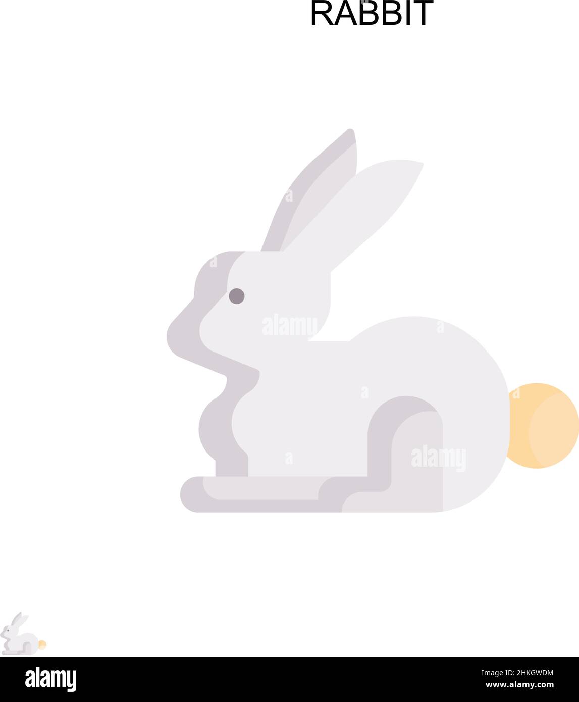 Rabbit Simple vector icon. Illustration symbol design template for web ...