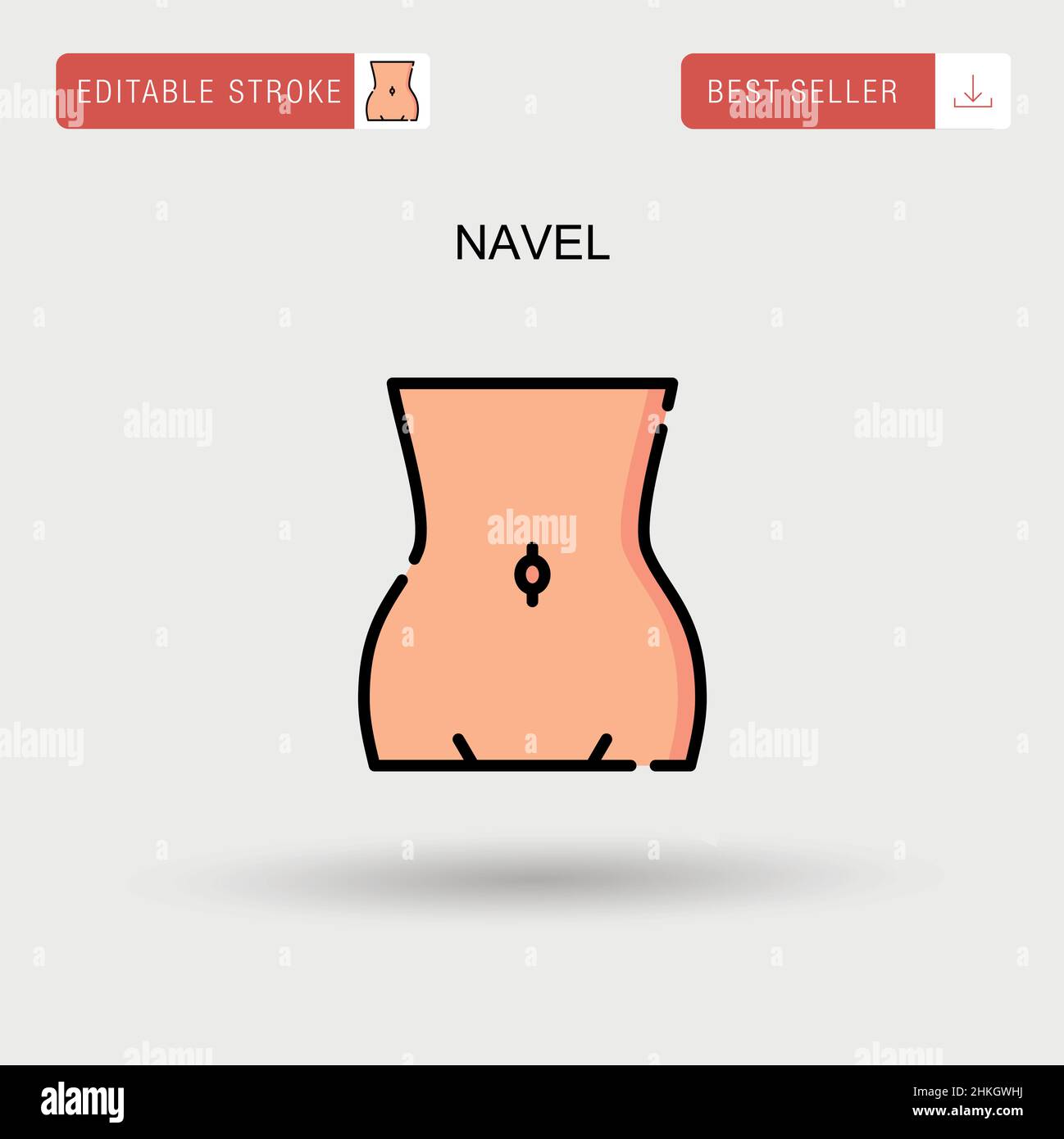 Navel Simple vector icon Stock Vector Image & Art - Alamy