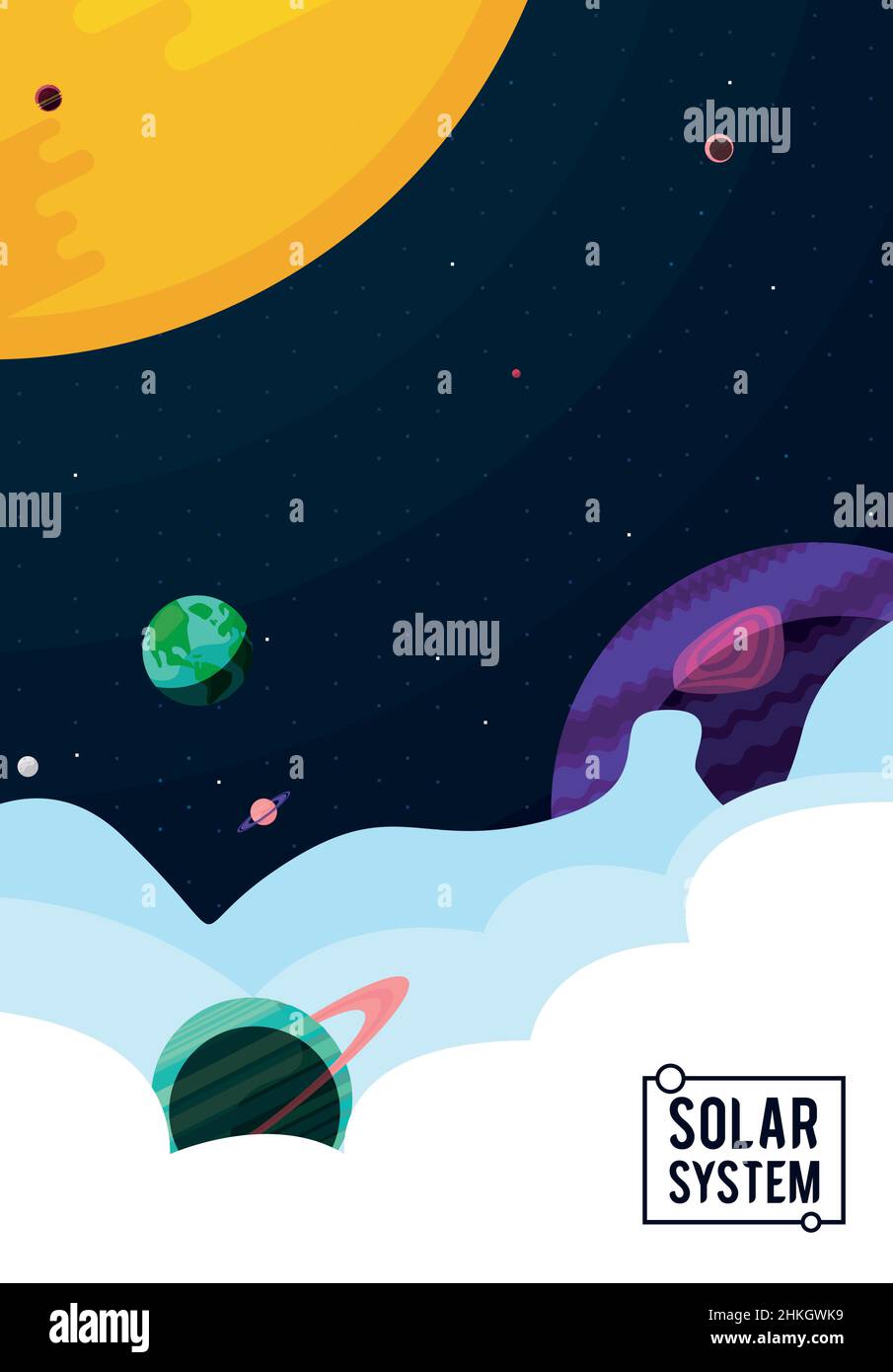 Solar system lettering hi-res stock photography and images - Alamy