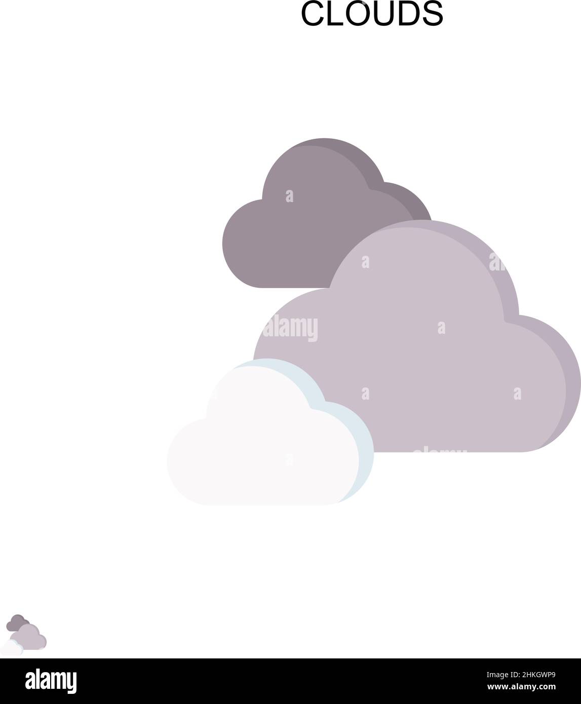 Clouds Simple vector icon. Illustration symbol design template for web ...