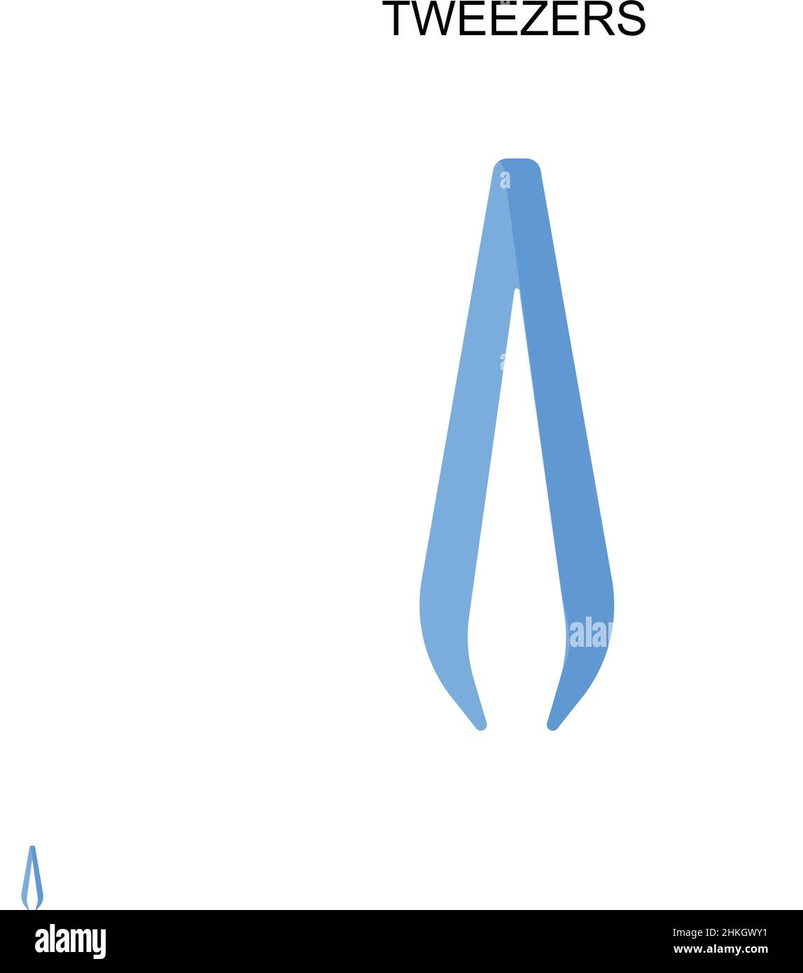 Tweezers Simple vector icon. Illustration symbol design template for ...