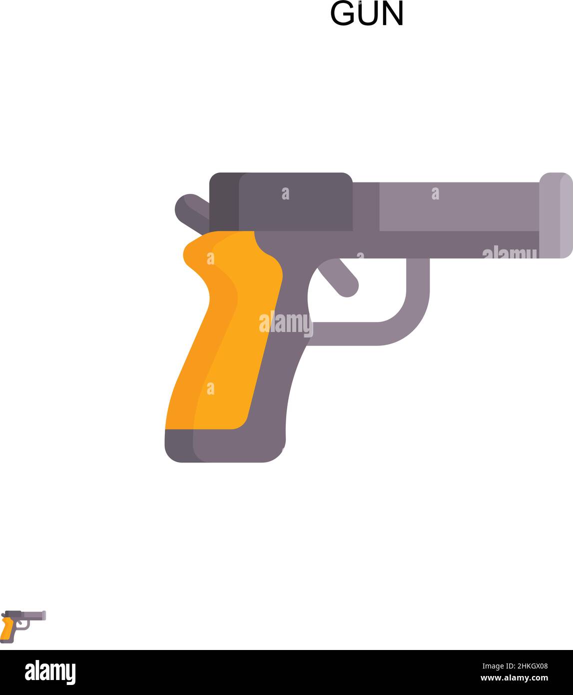 Gun Simple vector icon. Illustration symbol design template for web ...