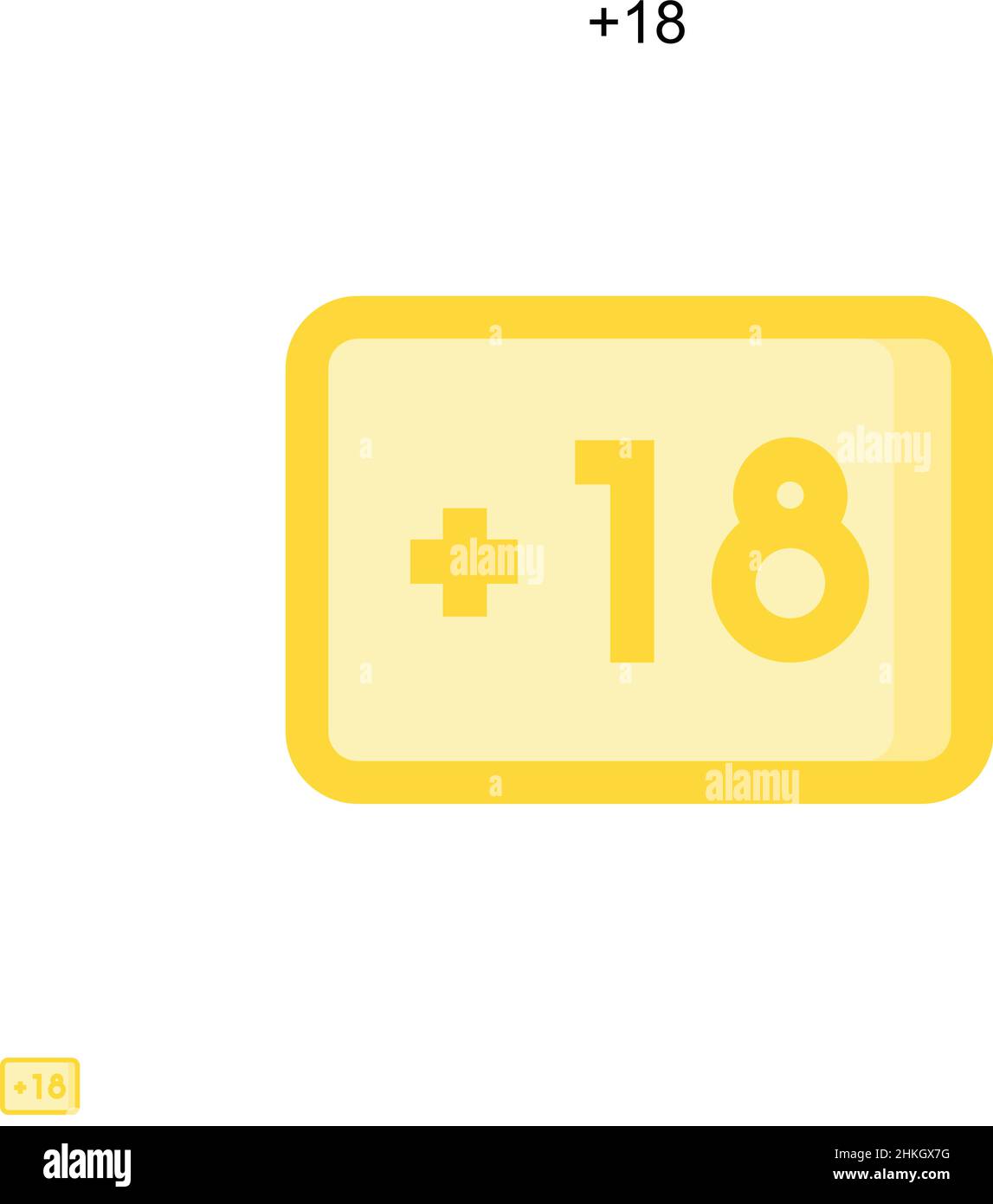 +18 Simple vector icon. Illustration symbol design template for web ...