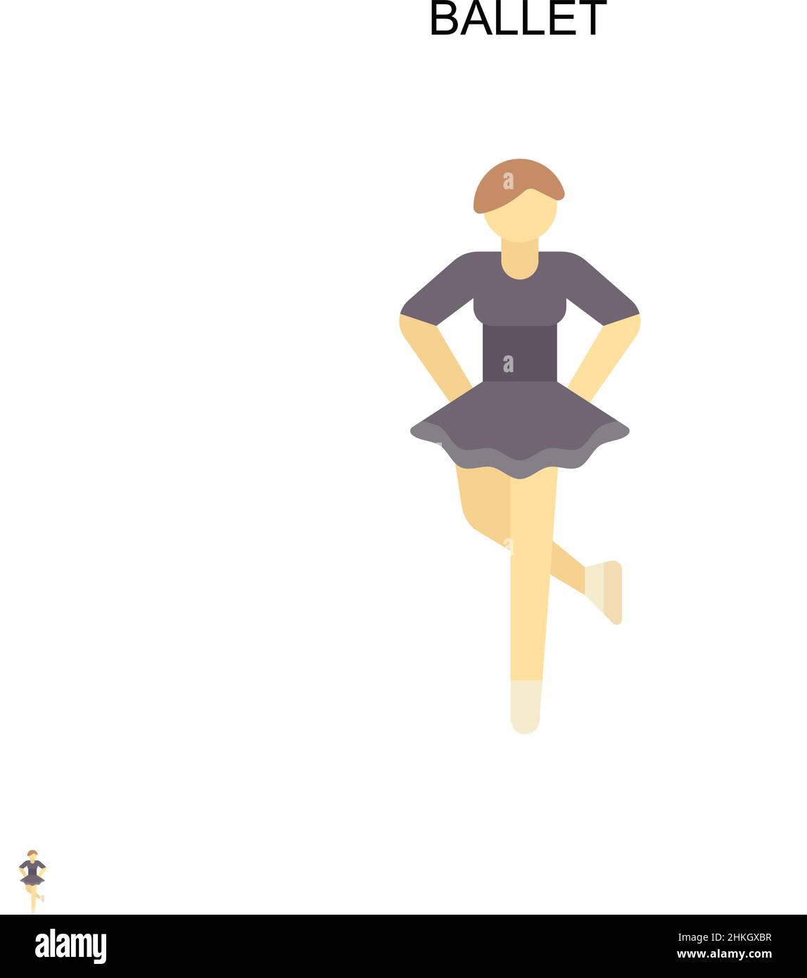 Ballet Simple vector icon. Illustration symbol design template for web ...