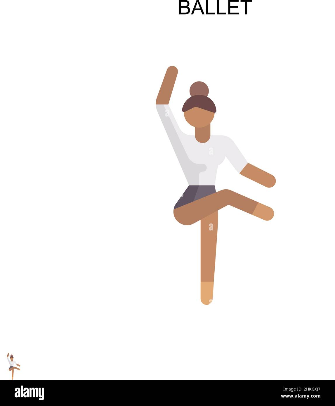 Ballet Simple vector icon. Illustration symbol design template for web ...