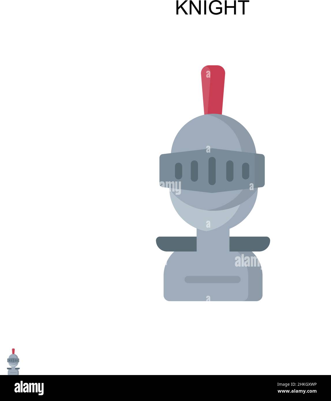 Knight Simple vector icon. Illustration symbol design template for web ...