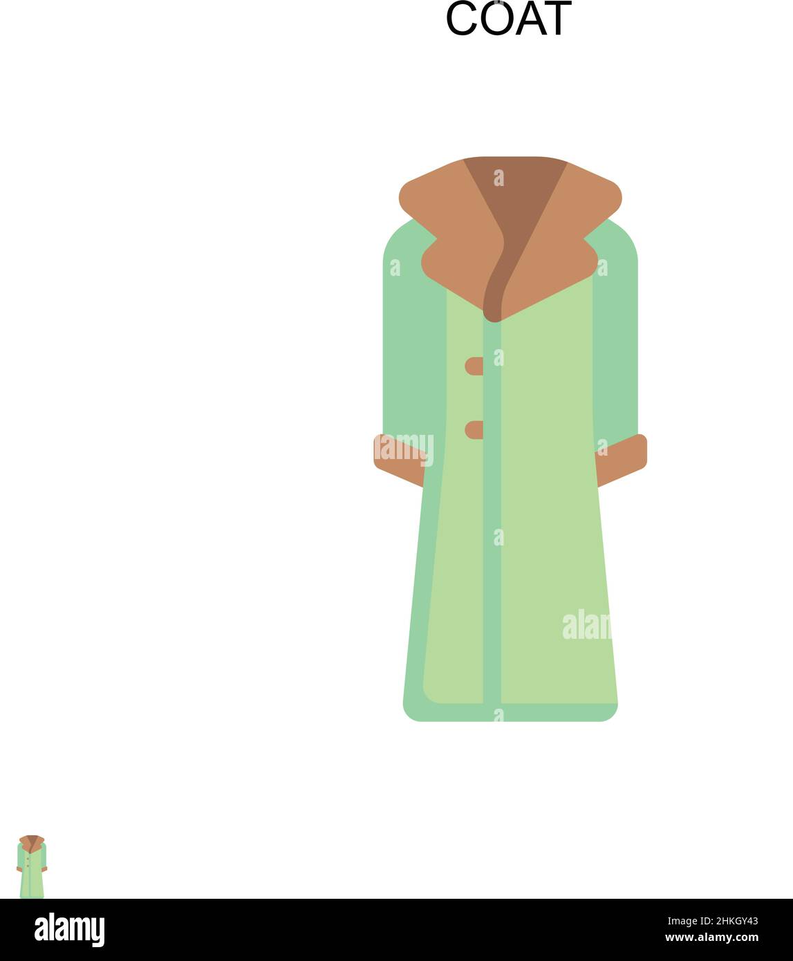 Coat Simple vector icon. Illustration symbol design template for web ...