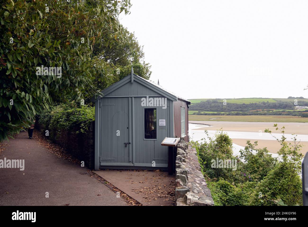 The picturesque village of Laugharne, Carmarthenshire. The village is ...