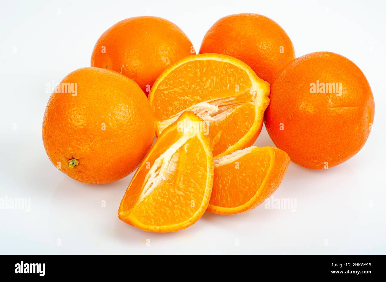 Large ripe sweet tangerines isolated on white background. Photo Stock ...