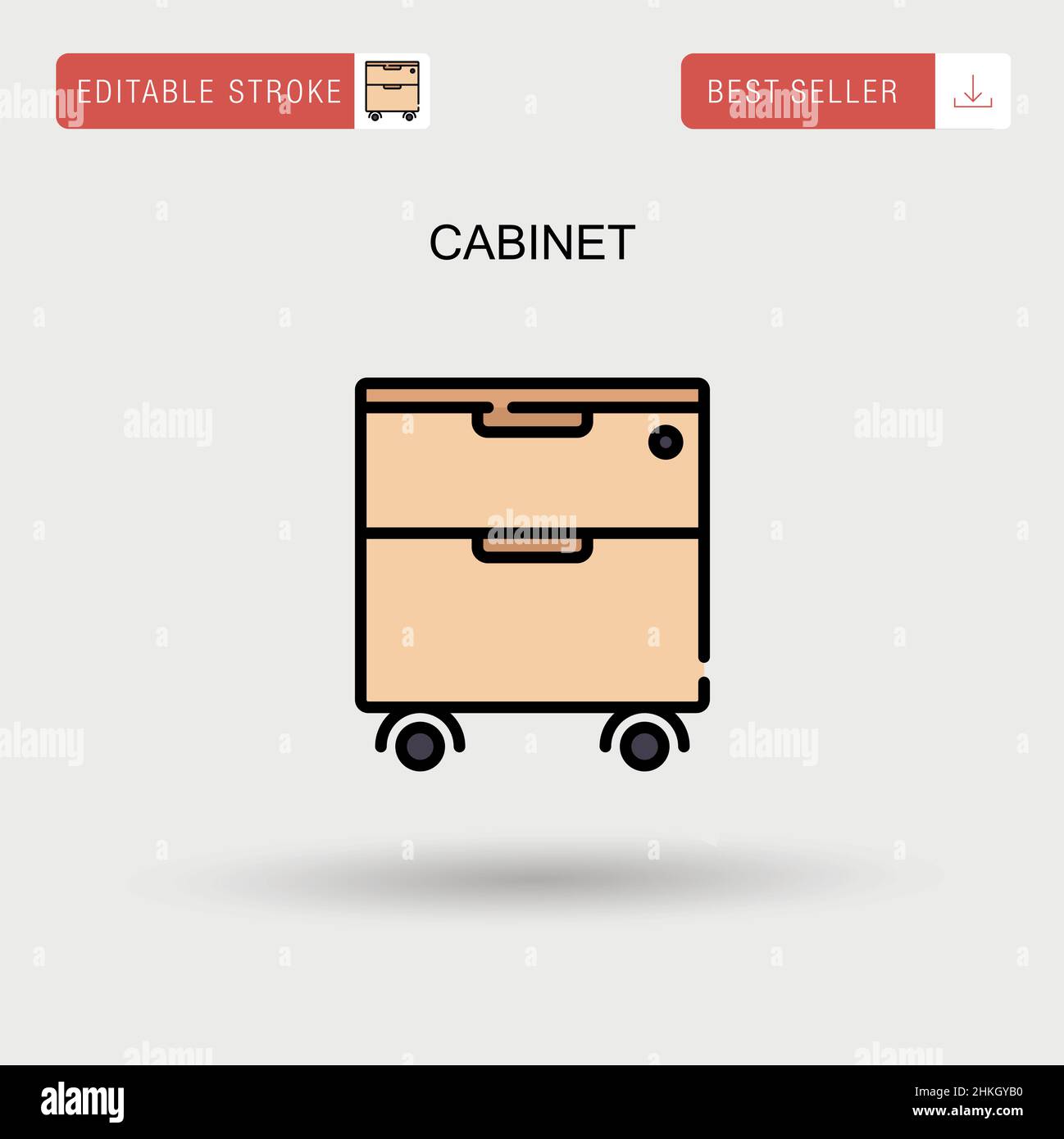 Kitchen cabinet handle Stock Vector Images - Alamy