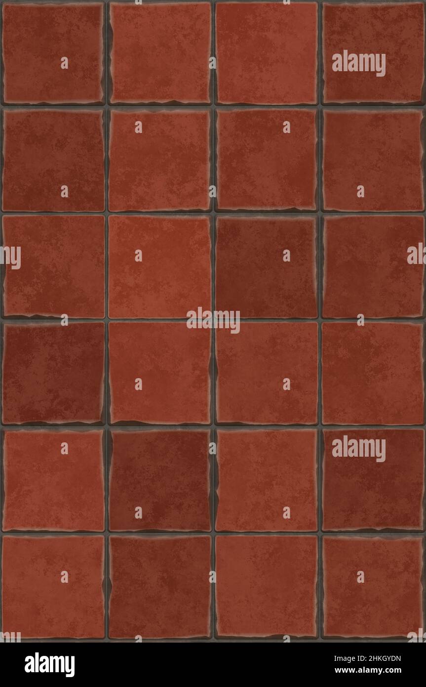 terracotta squares tiles floor background Stock Photo - Alamy