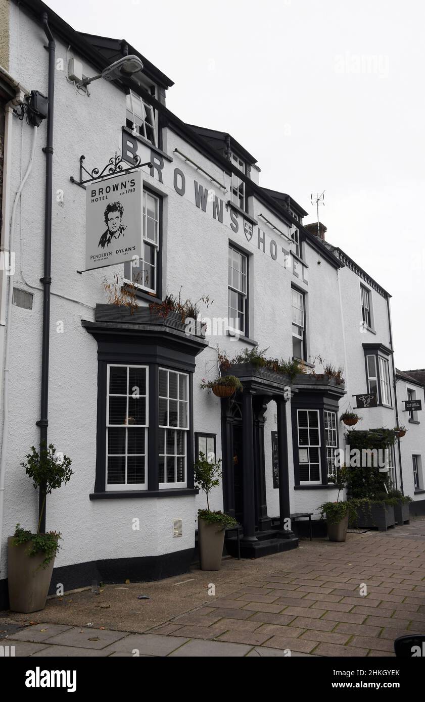 The picturesque village of Laugharne, Carmarthenshire. The village is ...