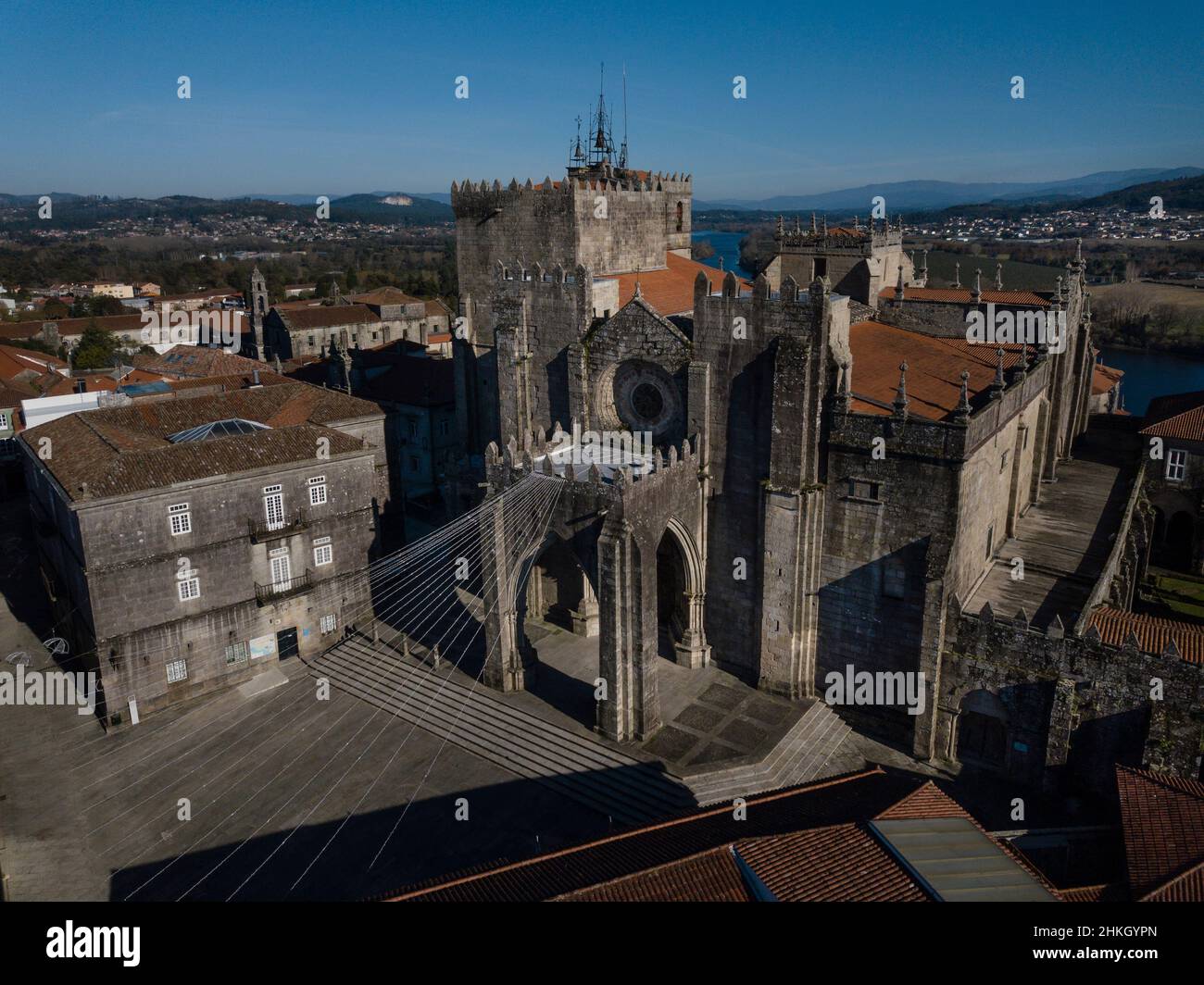 Drone view of Tui cathedral facade Stock Photo - Alamy