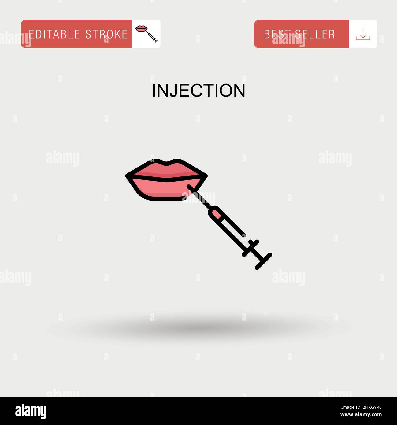 Injection Simple vector icon Stock Vector Image & Art - Alamy