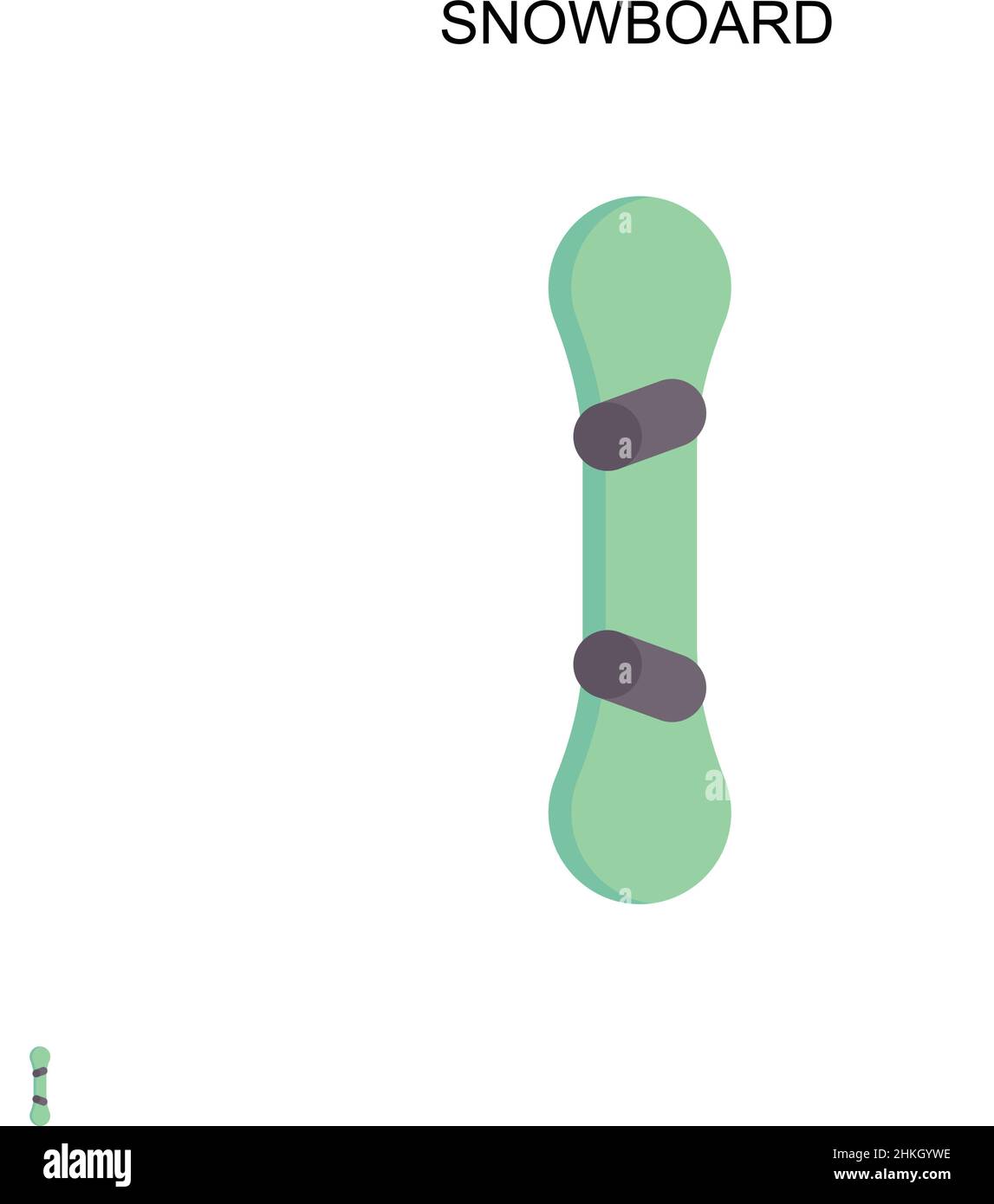 Snowboard Simple vector icon. Illustration symbol design template for ...