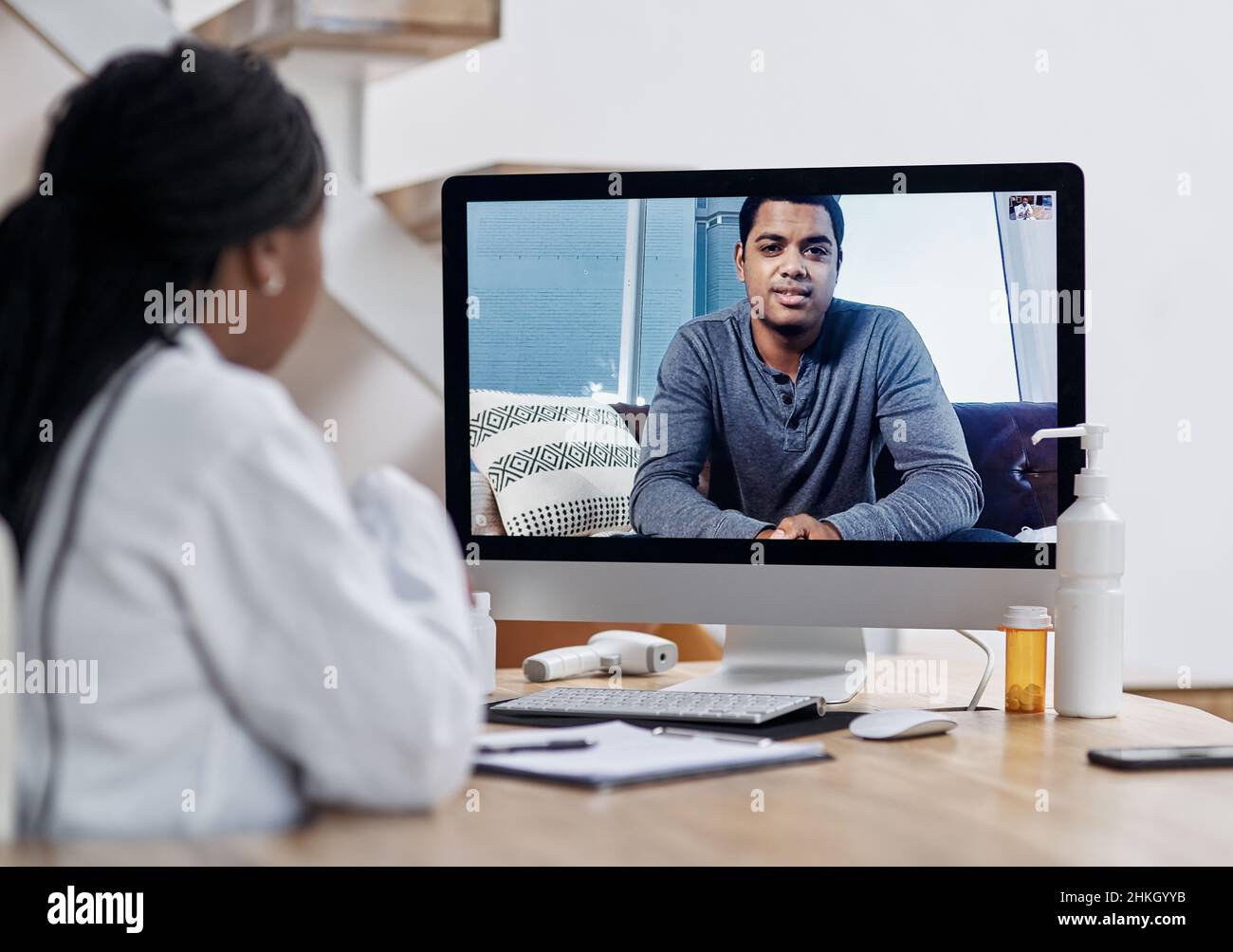 Doctor calling patient hi-res stock photography and images - Alamy
