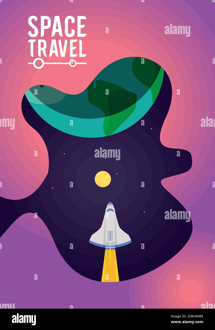 space travel lettering with spaceship Stock Vector Image & Art - Alamy
