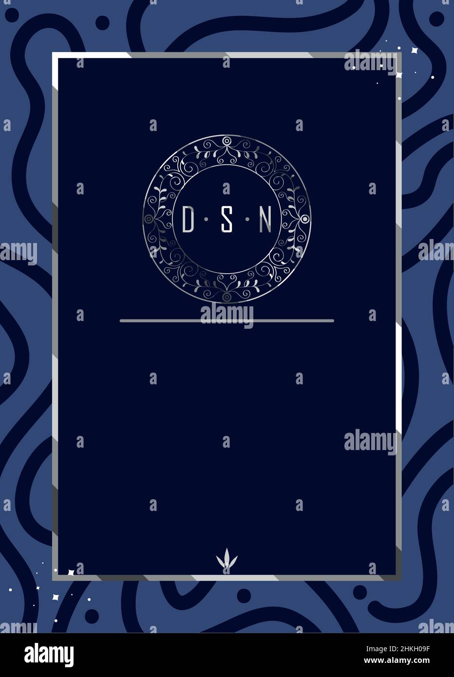 silver monogram blue background Stock Vector Image & Art - Alamy