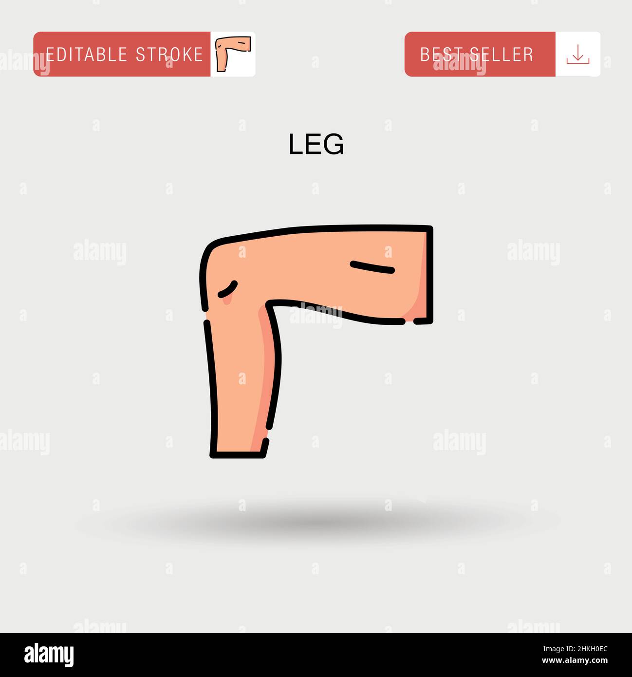 Leg Simple vector icon Stock Vector Image & Art - Alamy