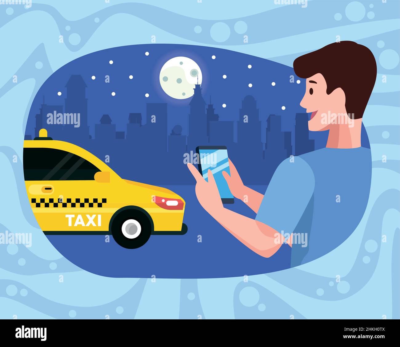 Man driver using mobile Stock Vector Images - Alamy