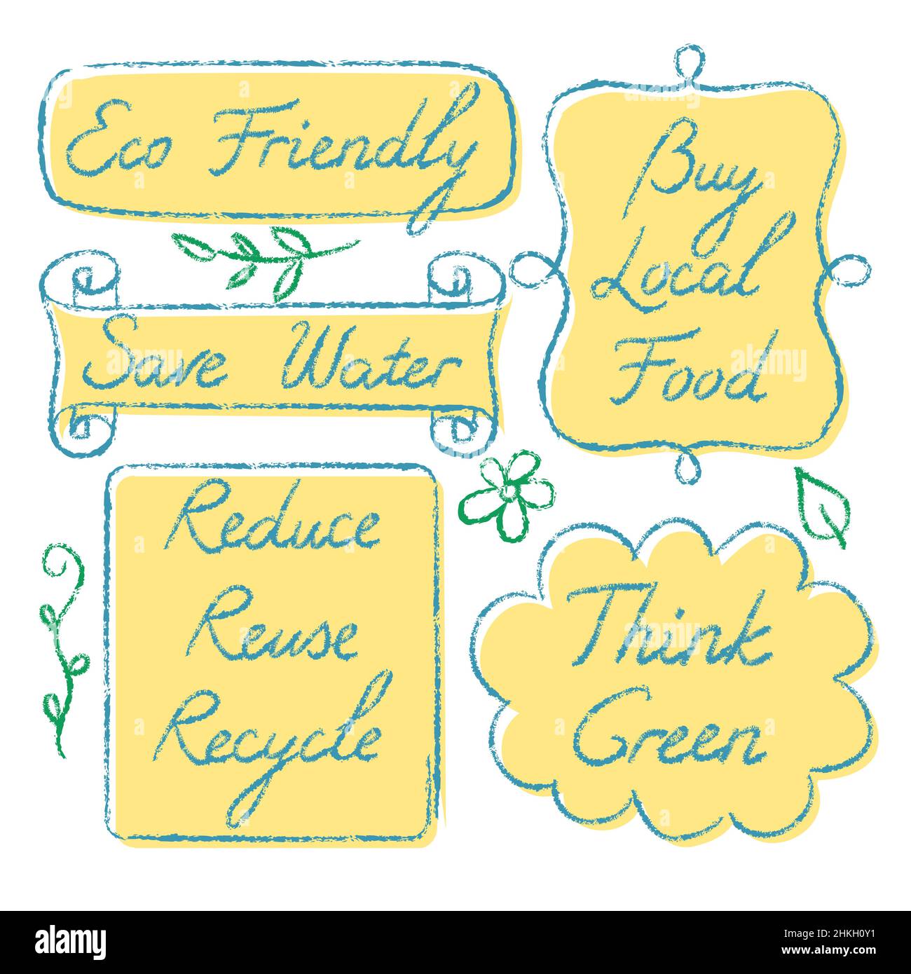 Think green stamp Stock Vector Images - Alamy