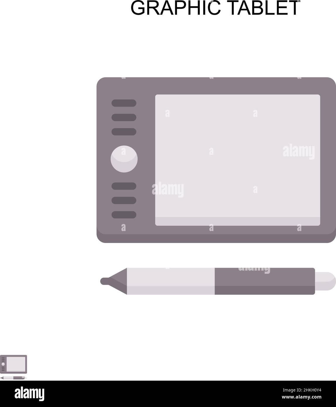 Graphic tablet Simple vector icon. Illustration symbol design template ...