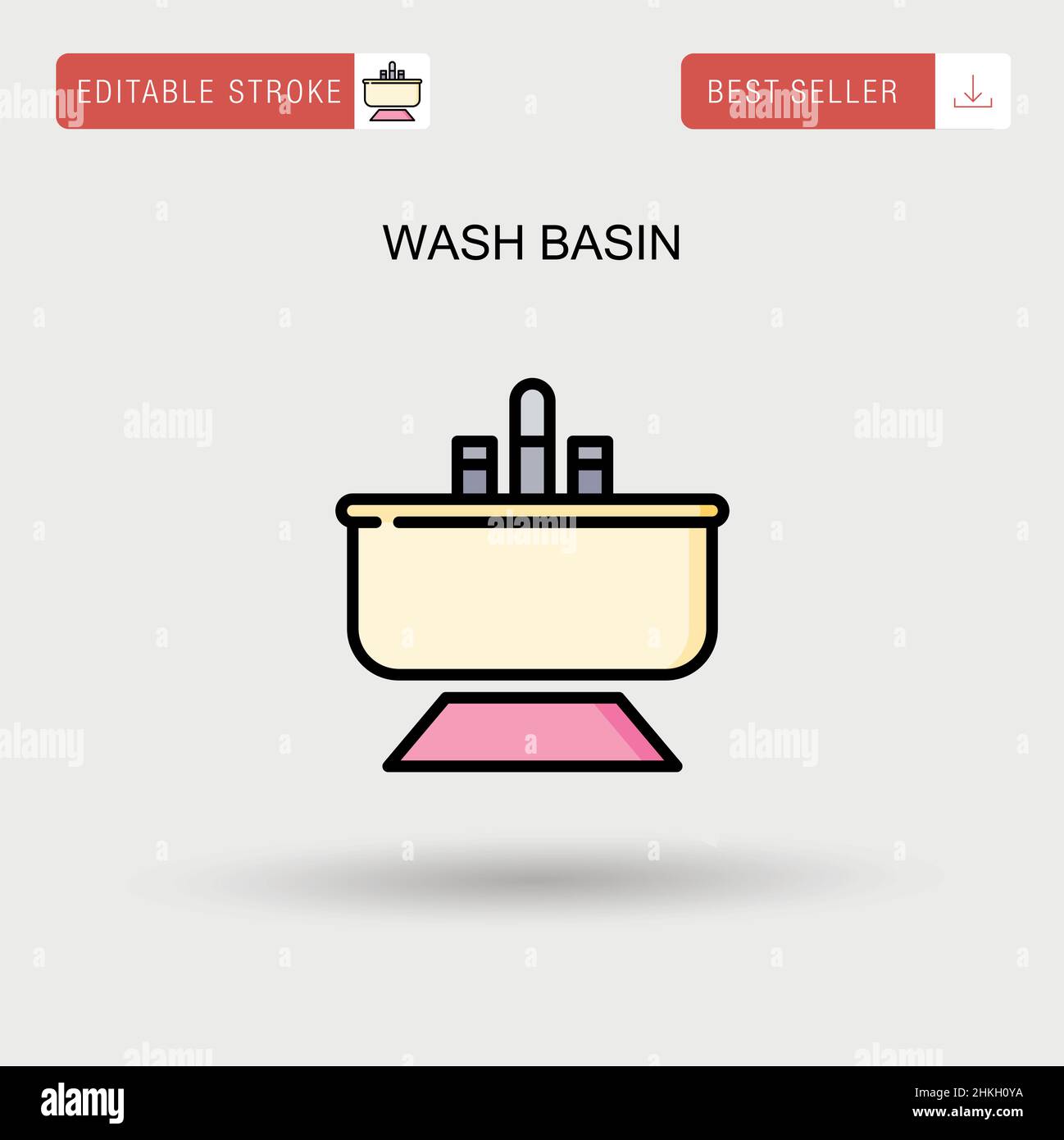 Cozy modern bathroom interior Stock Vector Images - Alamy