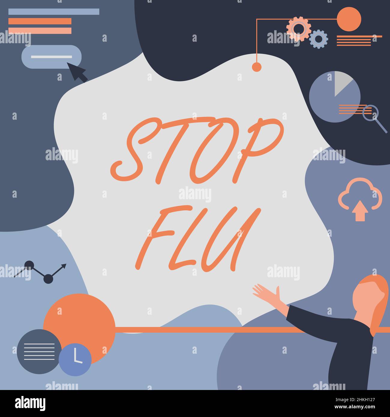 Text showing inspiration Stop Flu. Concept meaning Treat the contagious ...