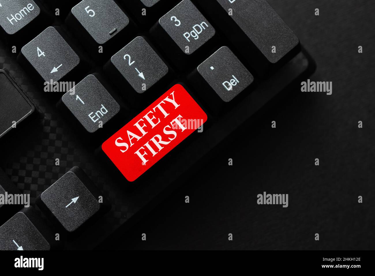 Sign displaying Safety First. Concept meaning best avoid any ...