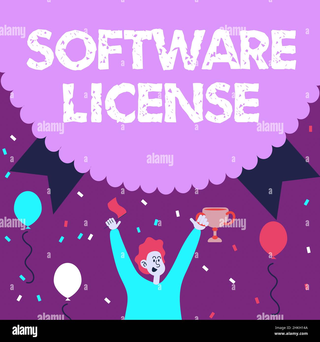 Conceptual display Software License. Conceptual photo legal instrument ...