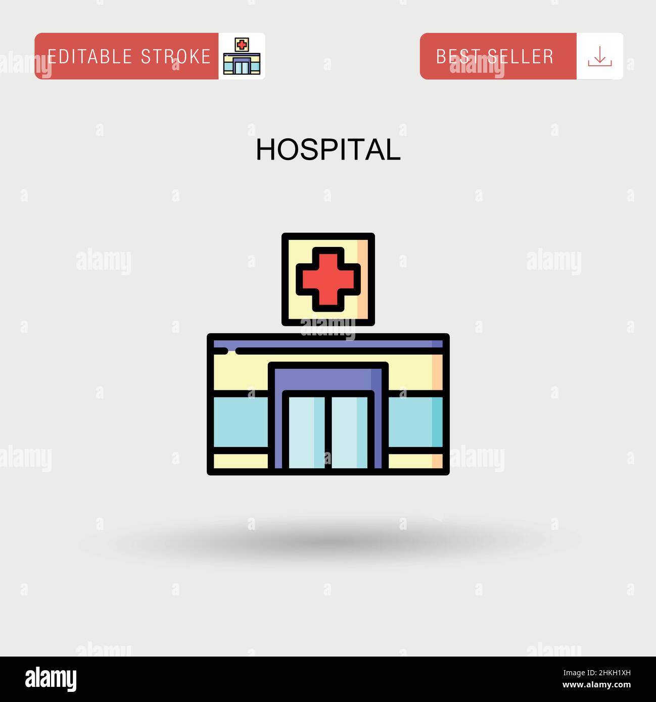 Hospital Simple vector icon Stock Vector Image & Art - Alamy