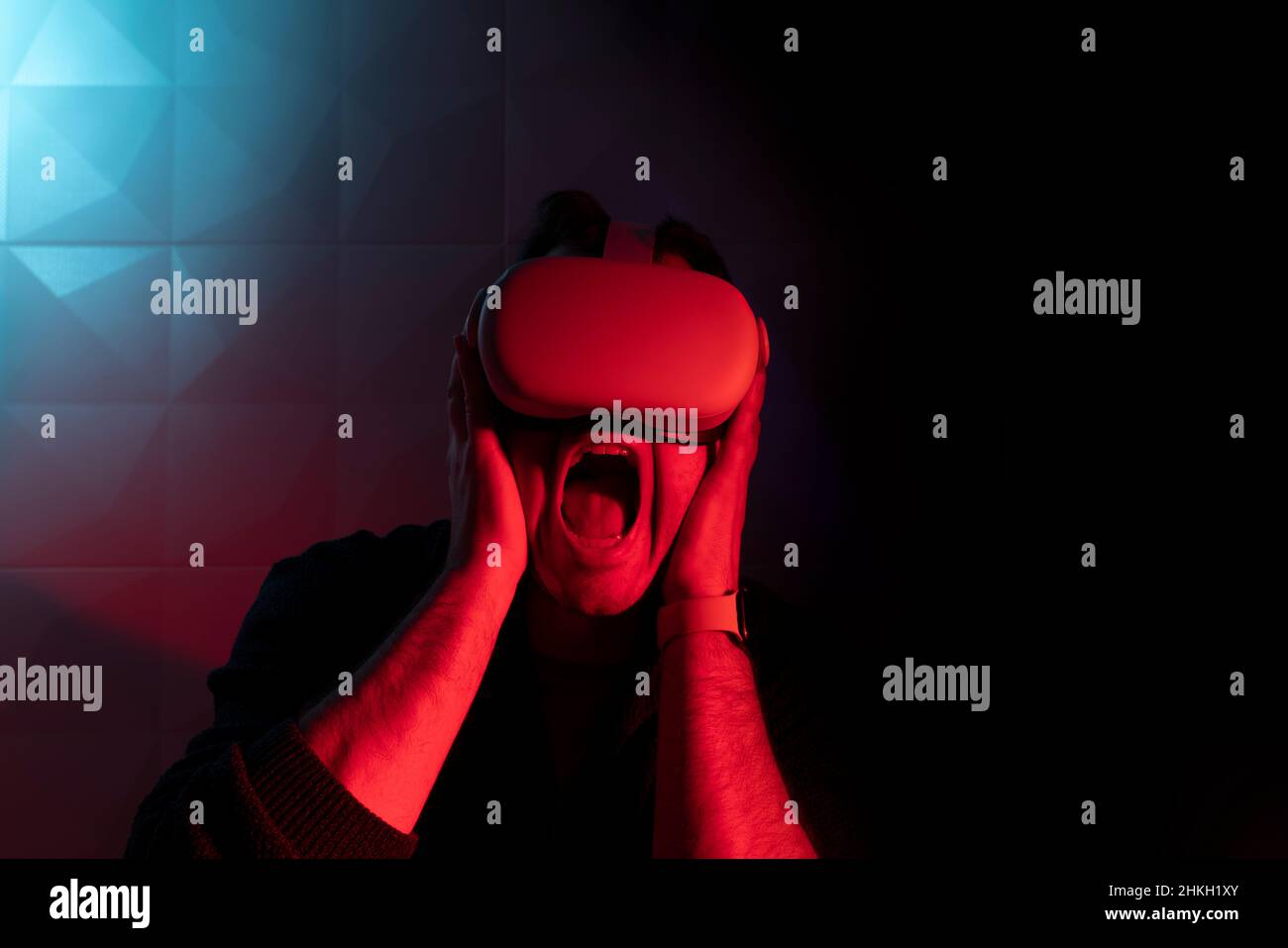 Scared man scream hi-res stock photography and images - Alamy