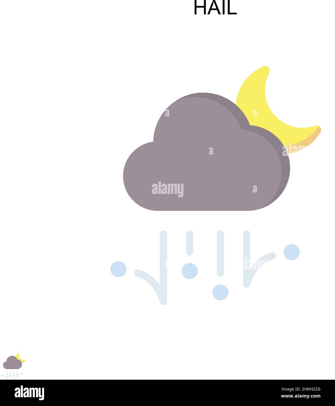 Hail Simple vector icon. Illustration symbol design template for web ...