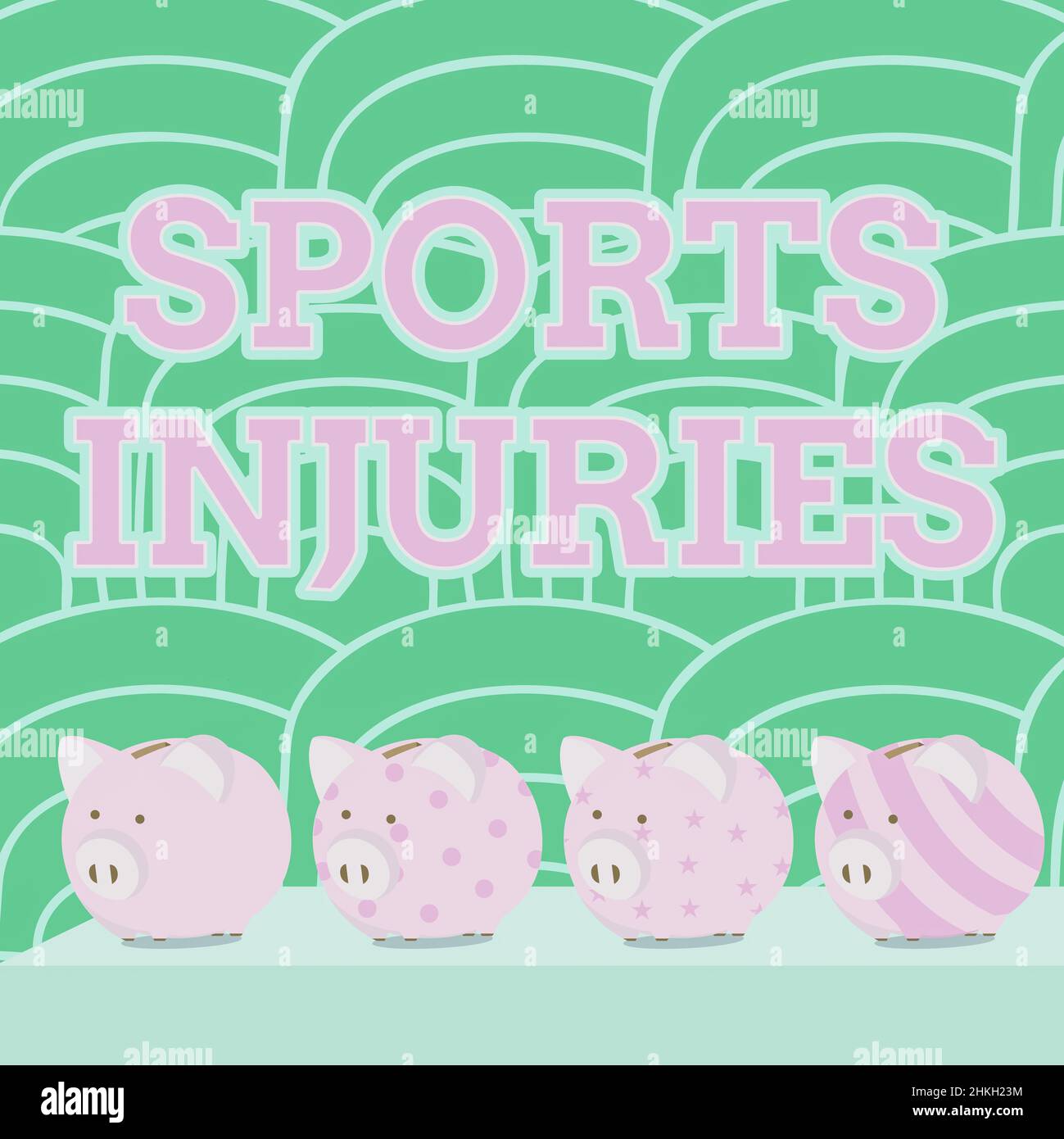 Text caption presenting Sports Injuries. Business approach kinds of ...