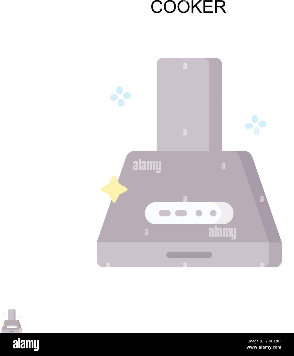 Cooker Simple vector icon. Illustration symbol design template for web ...