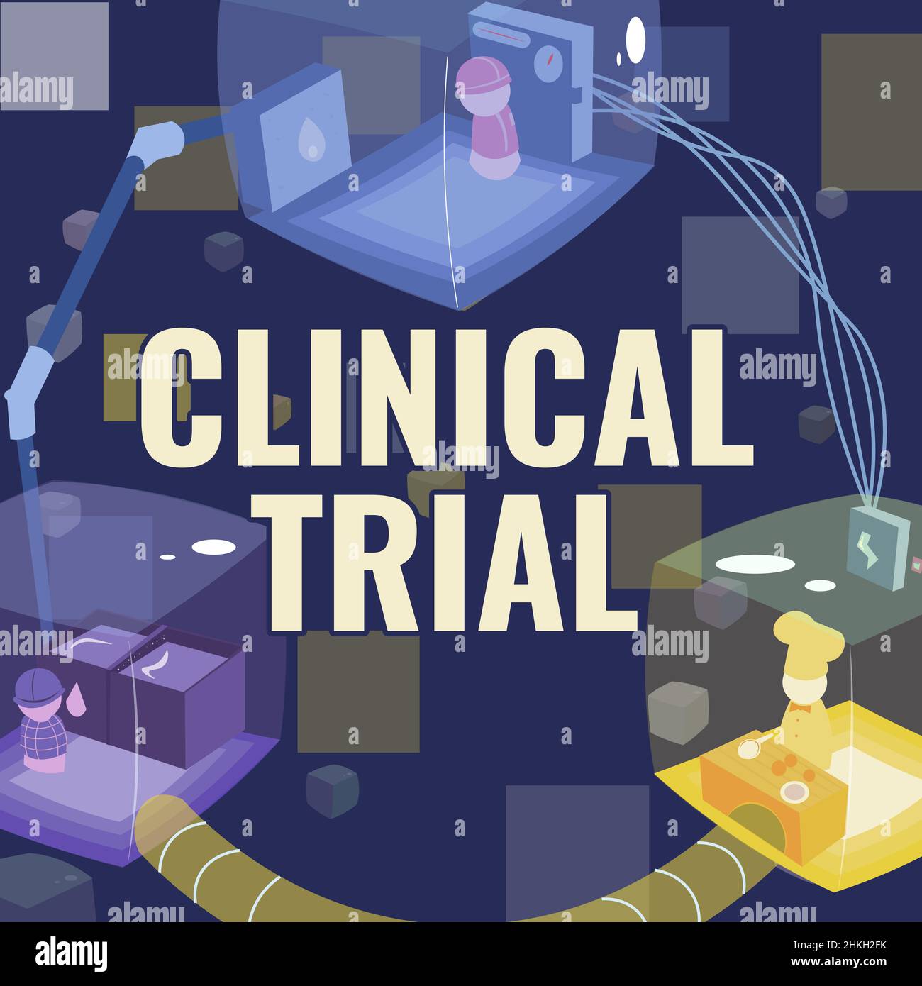 Sign displaying Clinical Trial. Business overview trials to evaluate ...
